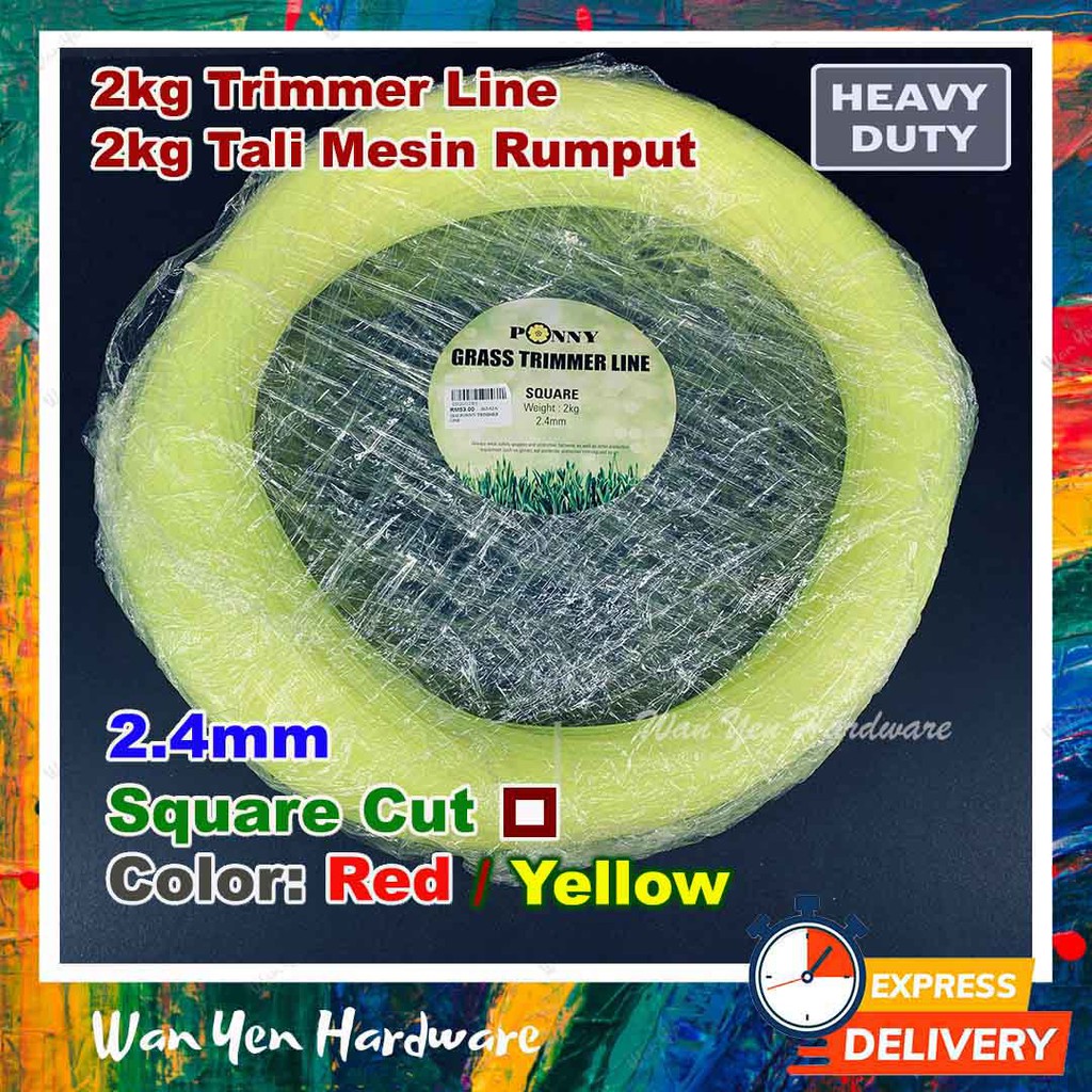 2KG Ponny 2.4mm Nylon Grass Trimmer Line / Tali Mesin Rumput / Brush ...