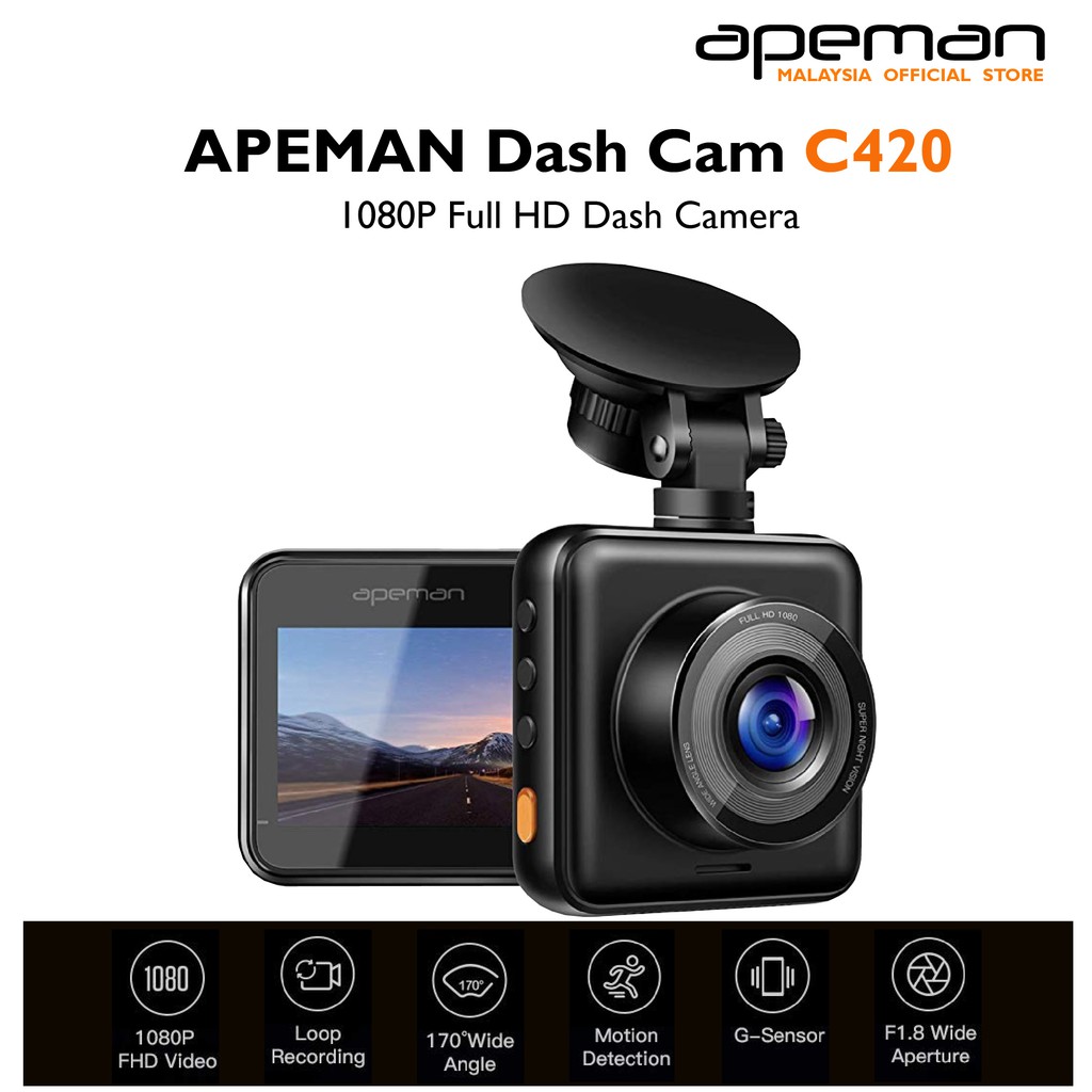 APEMAN Super Night Vision 170 Wide Angle Full HD Dash Camera (1080P ...