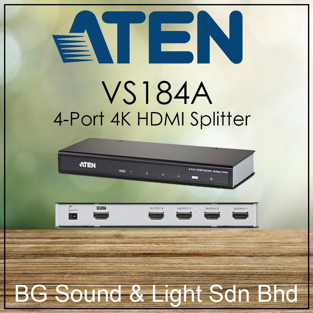 ATEN VS184A VS182A 2 / 4 PORT 4K HDMI SPLITTER ( VS-184A / VS-182A ...
