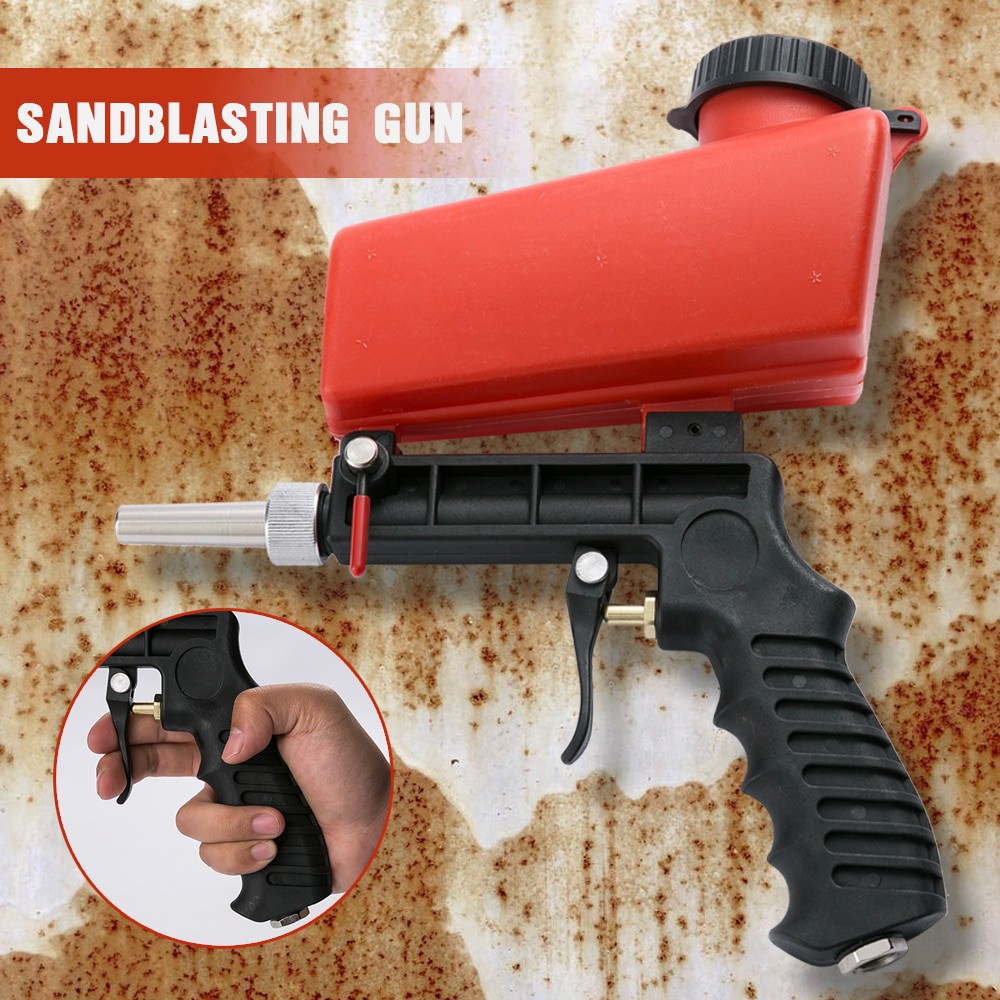 90psi 700cfm Portable Sandblasting Gun Mini Aerodynamic Sand Blasting ...