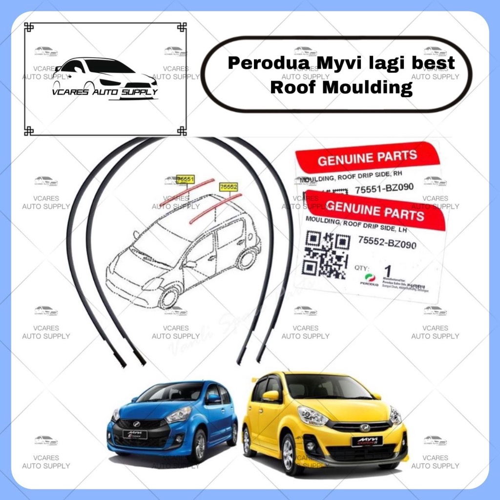 NEW ITEM Myvi Lagi Best 2011-2017 Roof Moulding Perodua Myvi Lagi Best M600 Black Roof Lining ...