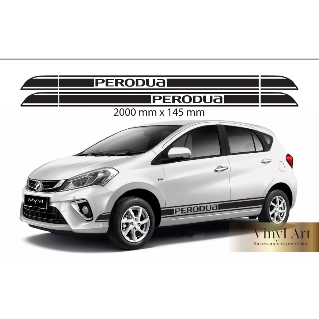 Vinyl_Art Perodua Side Stripe, Racing Stripe, Car decal, Car stickers ...
