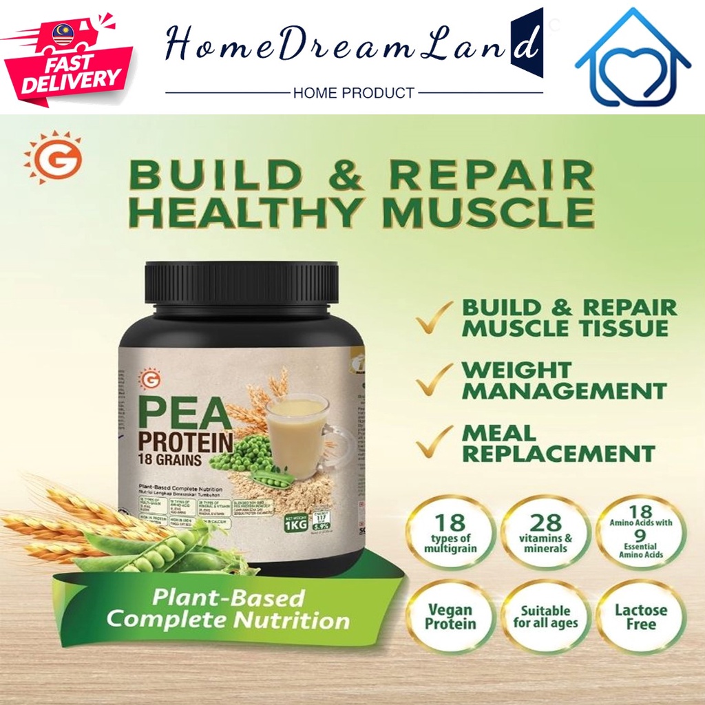 GoodMorning Pea Protein 18 Grains 1KG Plant-Based Complete Nutritious ...