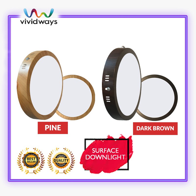 K2 VIVIDWAYS LED SURFACE DOWN LIGHT 18W & 24W 3K 4K 6K FRAME PINE ...
