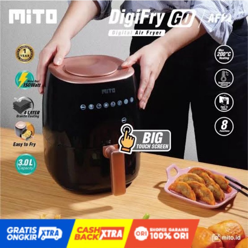 Mito AF2 Air Fryer Capacity 3 Liters Official Warranty | Shopee Malaysia