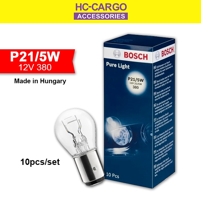 Bosch Pure Light P21/5W 380/P21 382 Bulb 1016 Brake Bulb (1 Pcs/12V ...