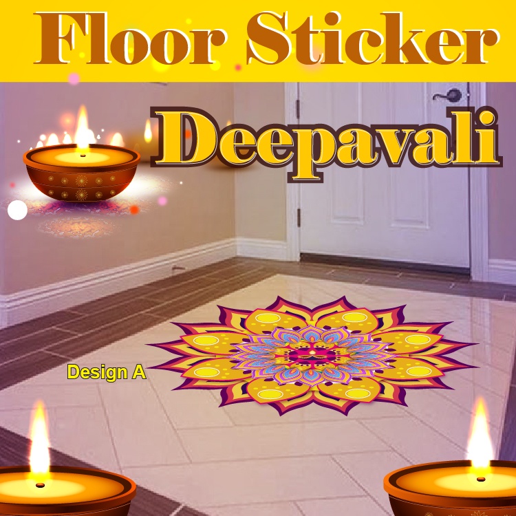 Deepavali Rangoli Kolam Sticker , Home Decoration | Shopee Malaysia