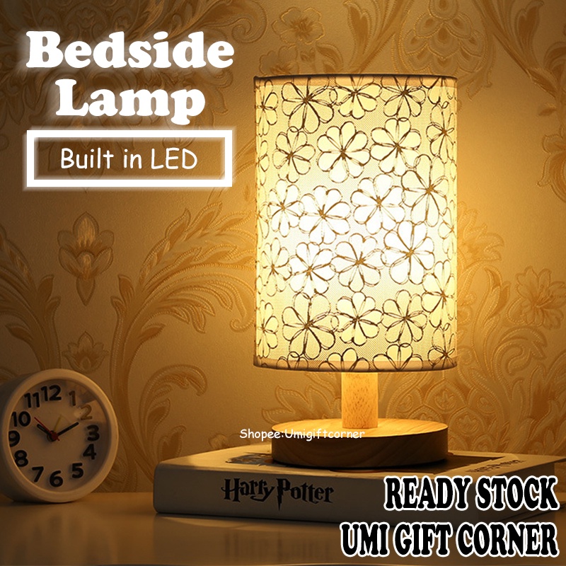 Nordic Wooden LED Long Table Lamp Bed Ikea Style Night Lamp Side Table ...