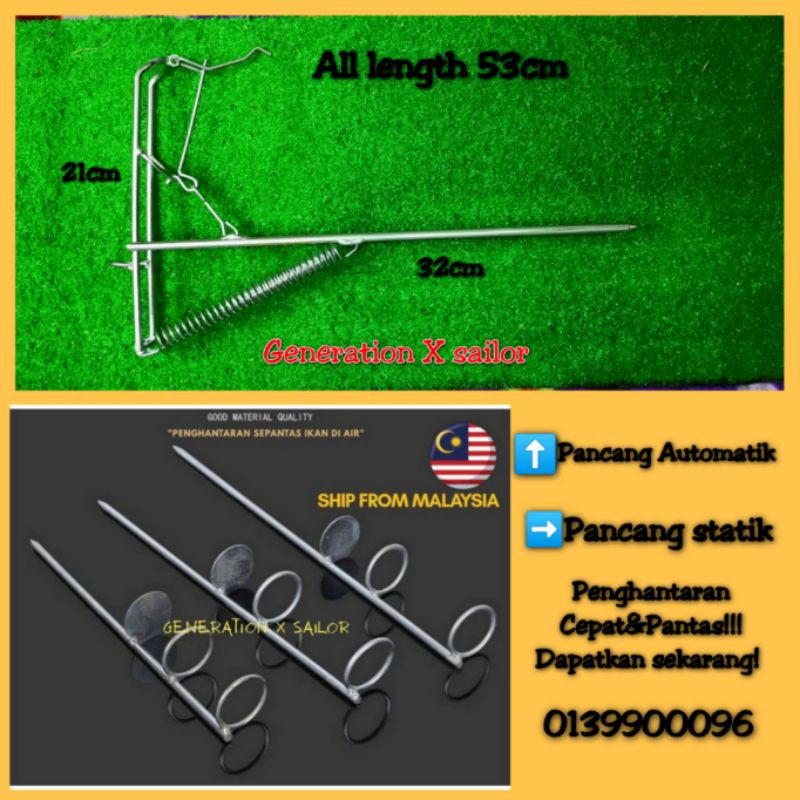 🇲🇾 1 Pcs Rod stand / pancang automatik/ pancang statik /Fishing Rod ...