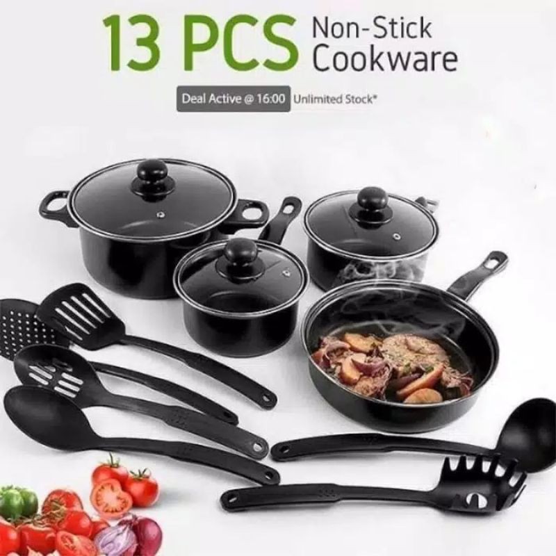 13 pc cookware pan set | Shopee Malaysia