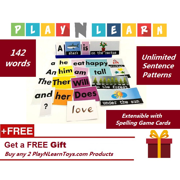 PlayNLearnToy.com Rainbow Silly Sentence Building Game | Shopee Malaysia