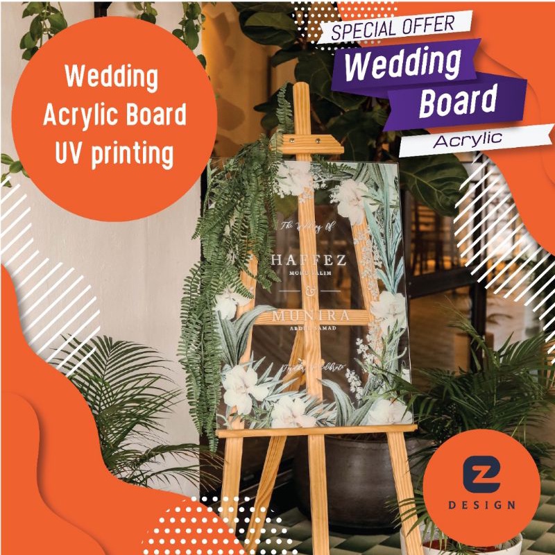 Wedding board acrylic / Customise Wedding Board / Printing acrylic ...
