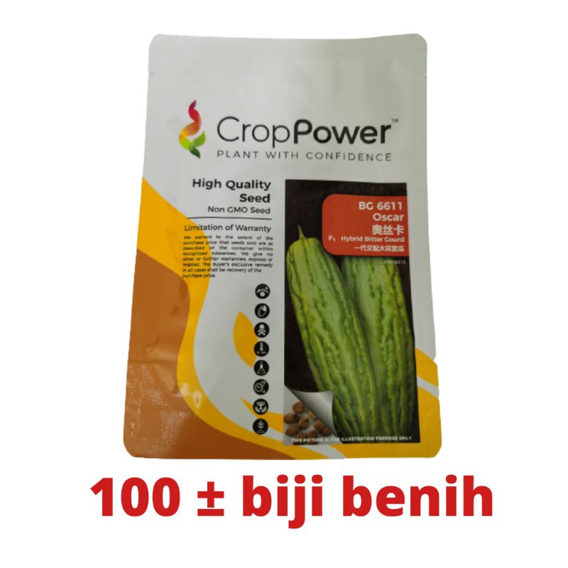 Biji Benih Peria F1 Hybrid Crop Power 100± biji benih Kualiti Tinggi ...