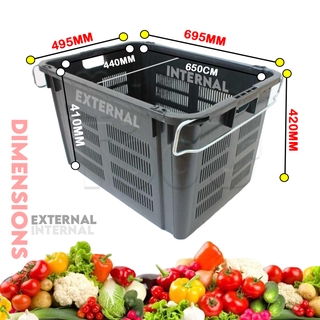 Mytools 9901 Industrial Storage Container Basket Plastic Stackable ...