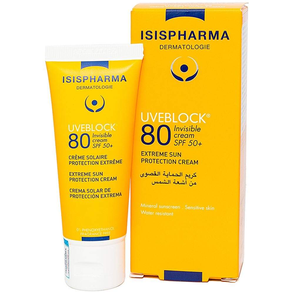 Uveblock Maximum Skin Protection Sunscreen SPF 80 Invisible cream spf50 ...