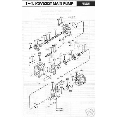 KAWASAKI K3V63 EXCAVATOR MAIN PUMP REPAIR KIT VTN , KV63 HYDRAULIC PUMP ...