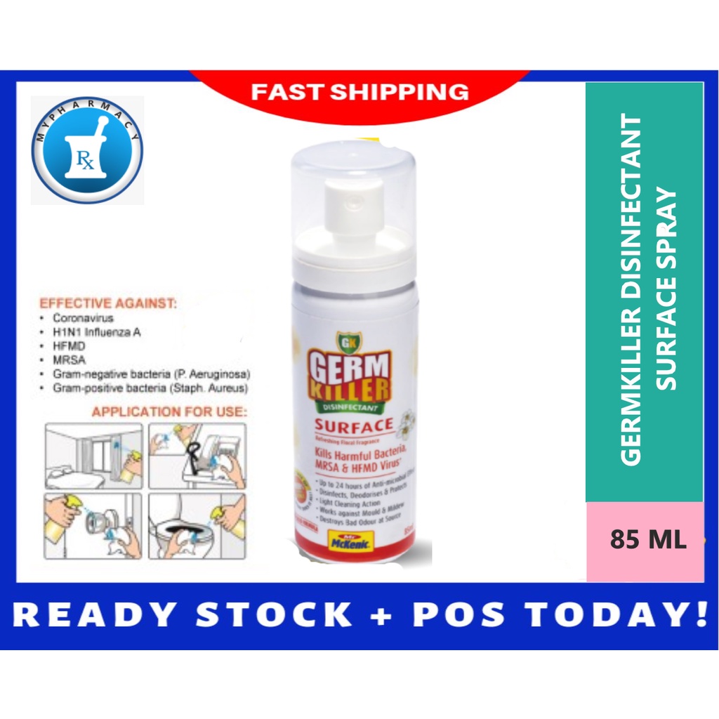 GERM KILLER SURFACE DISINFECTANT SPRAY 85ML [EXP 28.02.2024] GERMKILLER ...