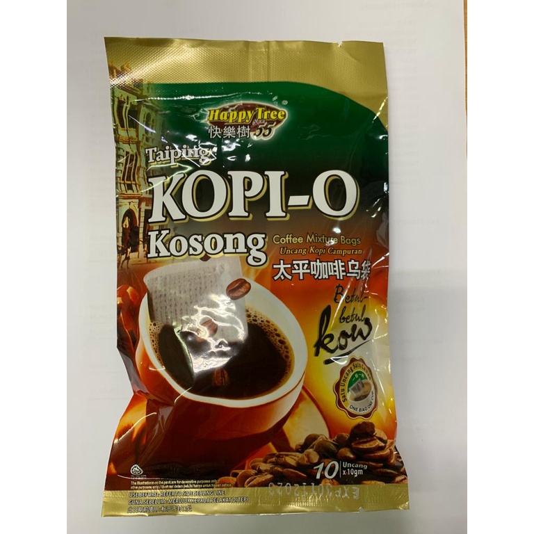 Happy Tree Plus 55 KOPI 0 Kosong Uncang Kopi Campuran 10X 10g Coffee Mixture Bags Kopi O Coffee ...