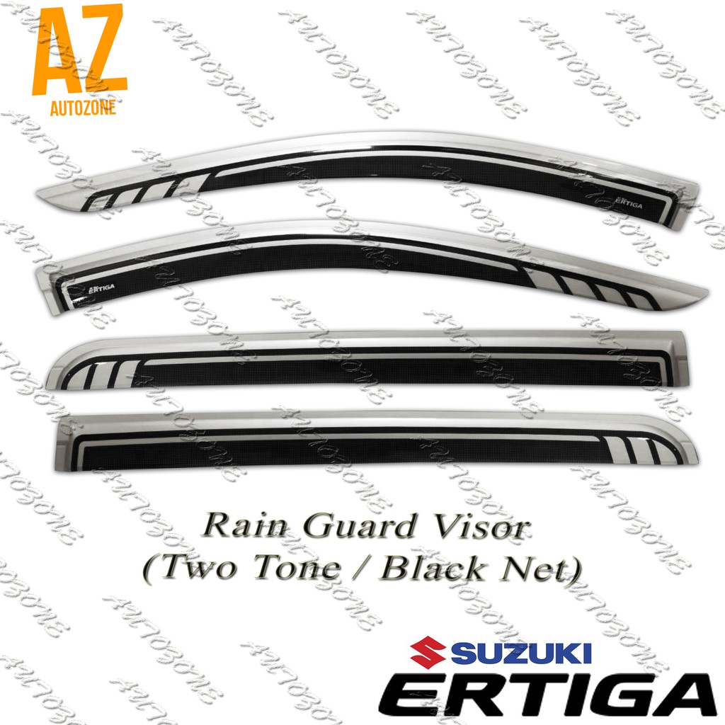 Suzuki Ertiga 2019-2020 Rain Guard Window Door Visor (Two Toned / Black ...
