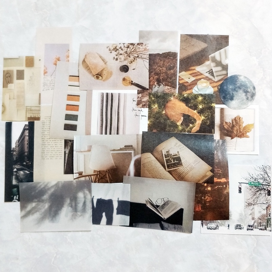 68 pcs IG Style Monochrome Color Themed Planner Sticker, Magazine Style ...