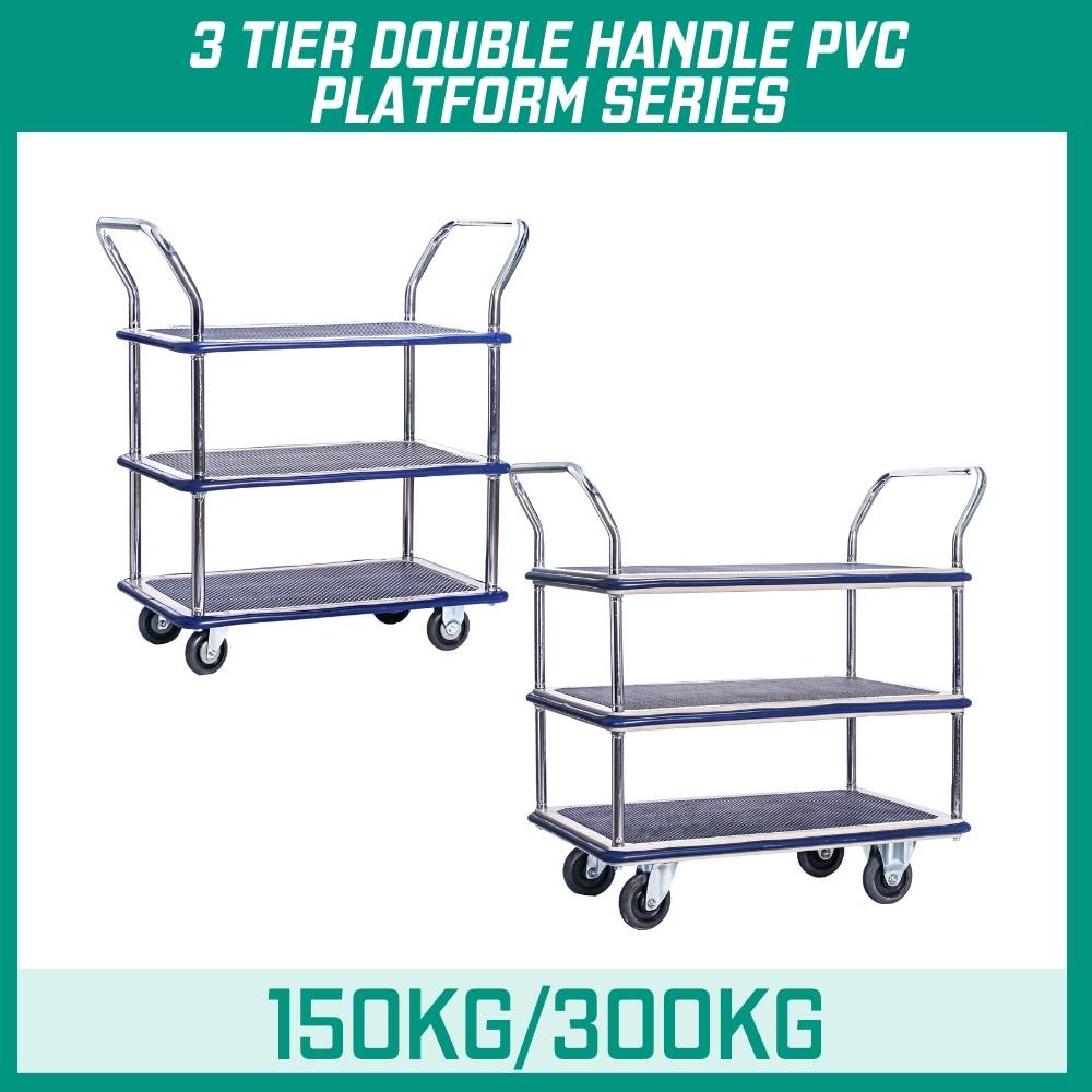 🇲🇾 MYSTAR PVC Trolley Unicarrier / 2 Tier / 3 Tier Loading Capacity ...