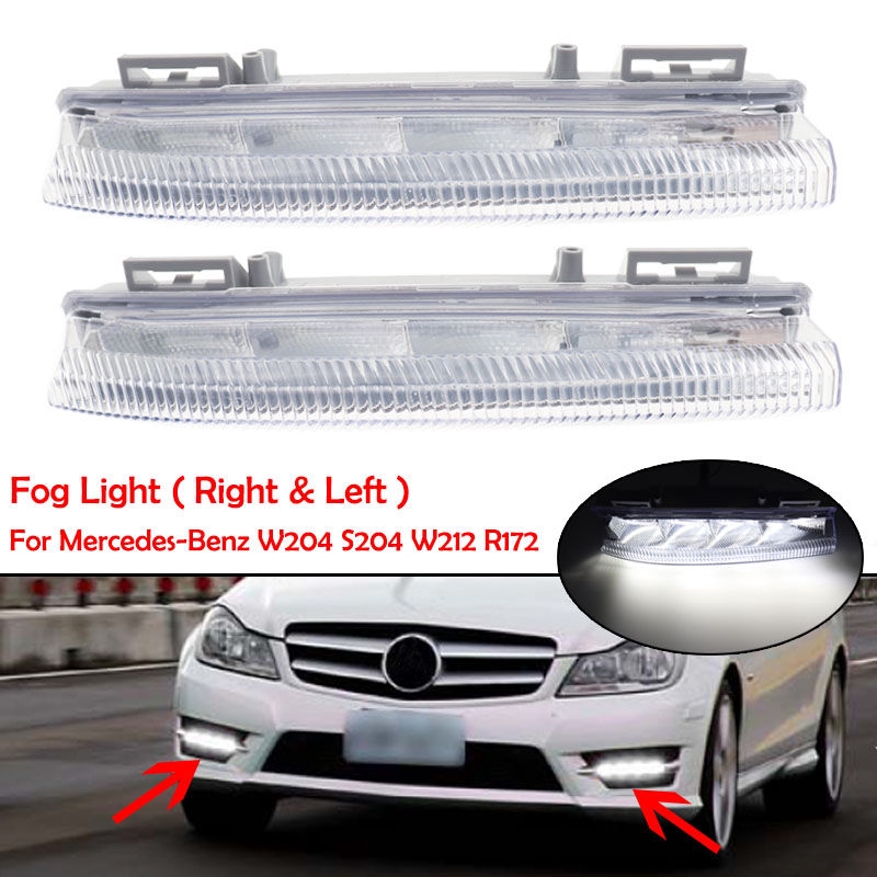 Car Front LED DRL Daytime Running Lamp Fog Light 12V For Mercedes-Benz ...
