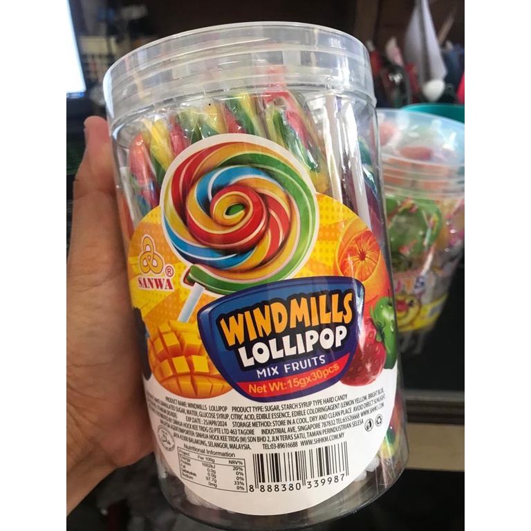 30 Pcs Sanwa Windmill/ Donut Donuts Doughnut/ Popsicle Lollipop Candy HALAL (LOCAL READY STOCKS ...