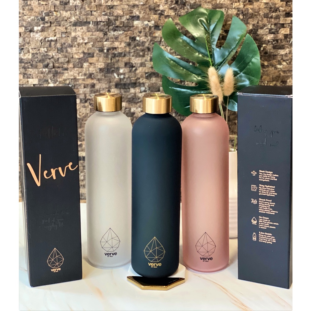 Matte Black Verve Water Bottle (1L BPA-Free Tritan) | Shopee Malaysia