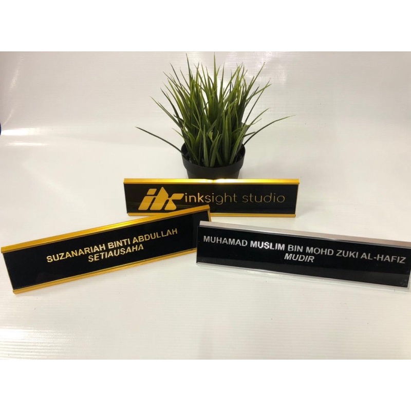 Table slot name / Slot nama pejabat / Aluminium Table slot / Acrylic ...