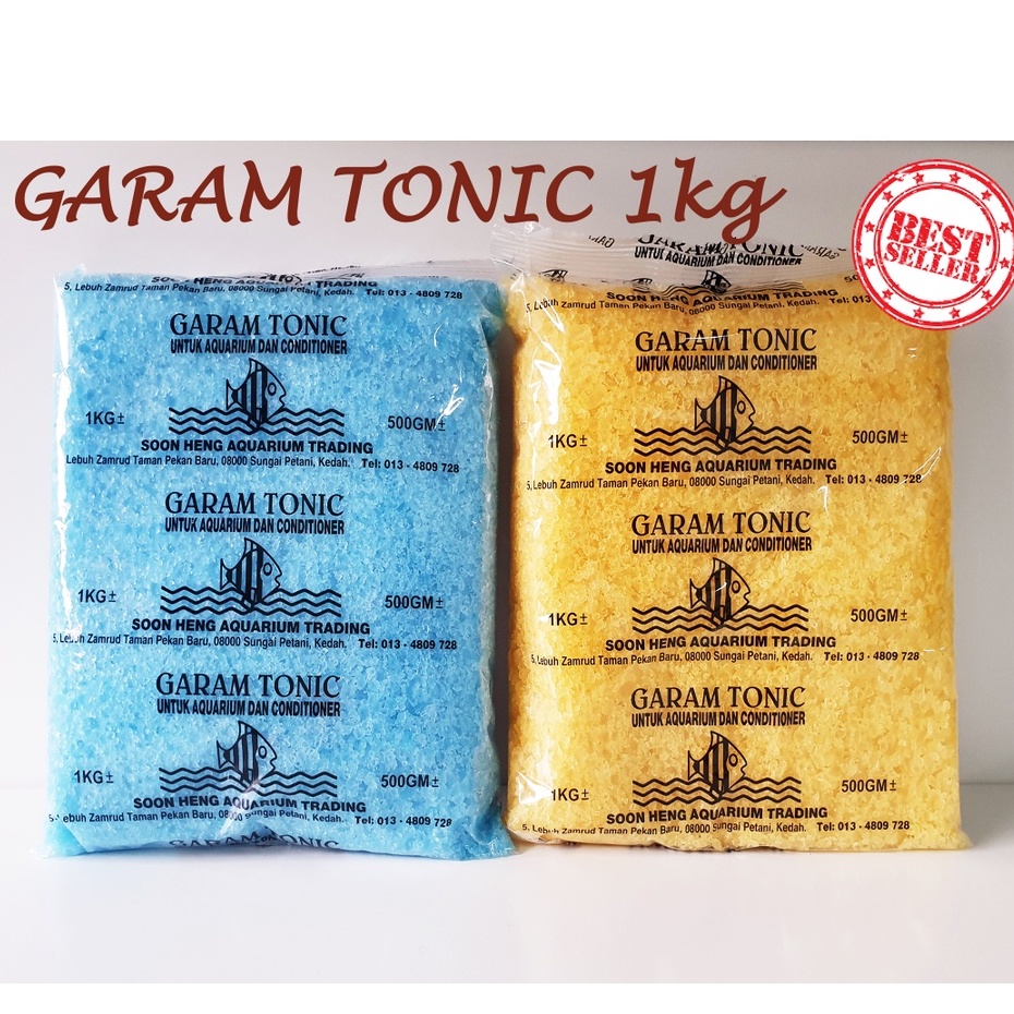 Garam Tonic Biru/Kuning Aquarium 1kg (ready stock) | Shopee Malaysia