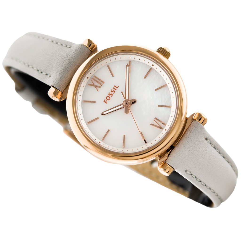 Fossil Women's Rose Gold Leather Watch ES4529 | Shopee Malaysia