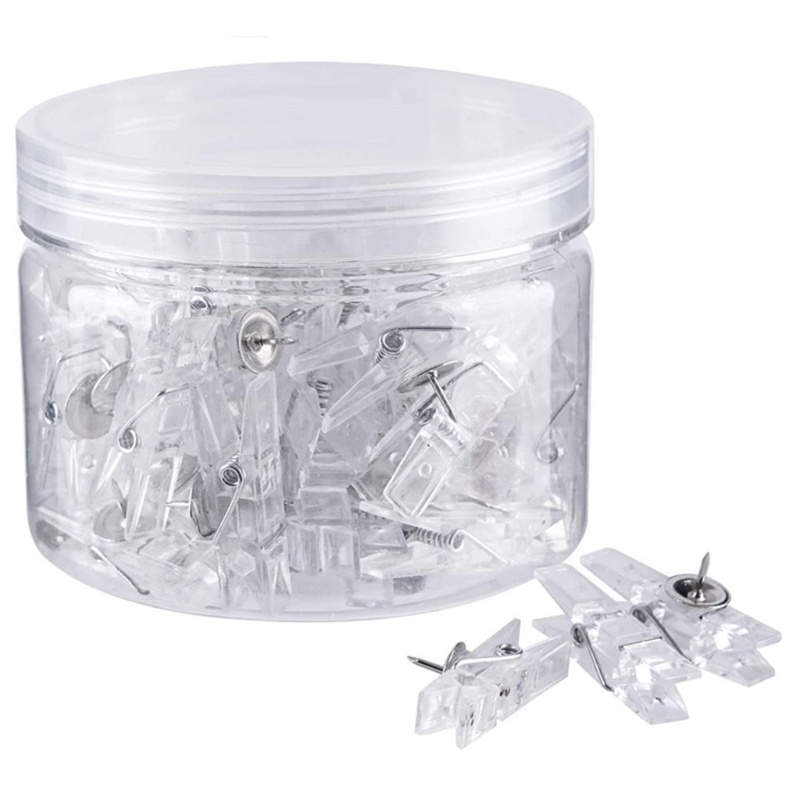 SA 50pcs 2-in-1 Decorative Pushpin Paper Photo Memo File Tack for Cork ...