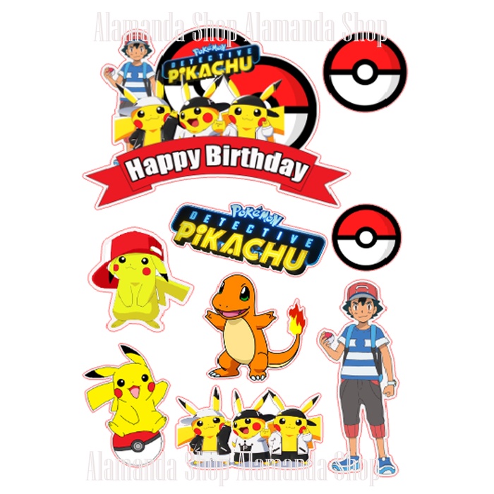 PIKACHU POKEMON TOPPER CAKE 01 | Shopee Malaysia