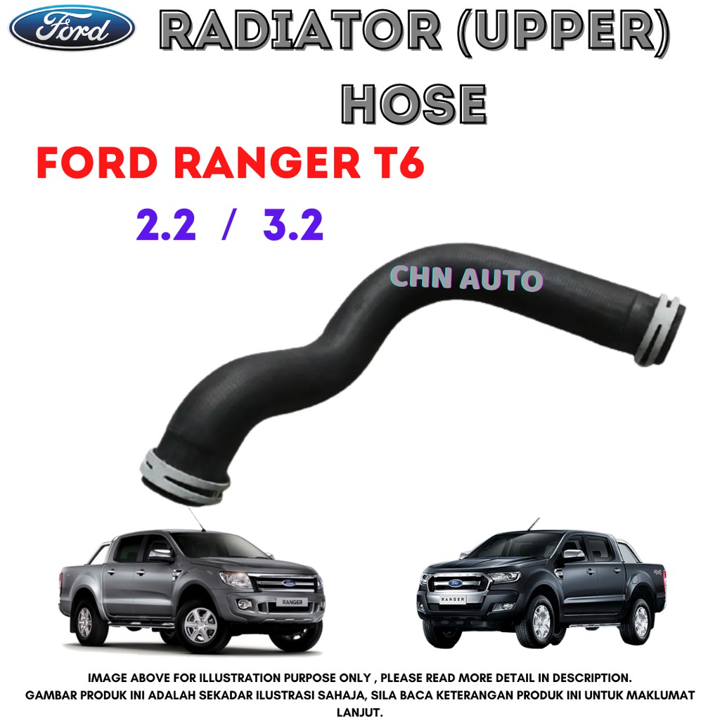 FORD RANGER T6 2.2 / 3.2 GENUINE RADIATOR ( UPPER ) HOSE | Shopee Malaysia