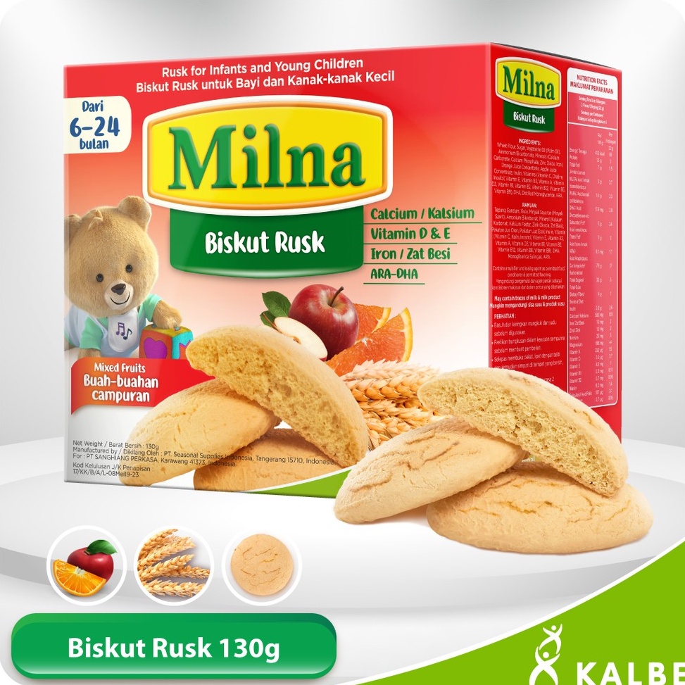 Milna Baby Rusk Mix Fruit (130g) | Shopee Malaysia