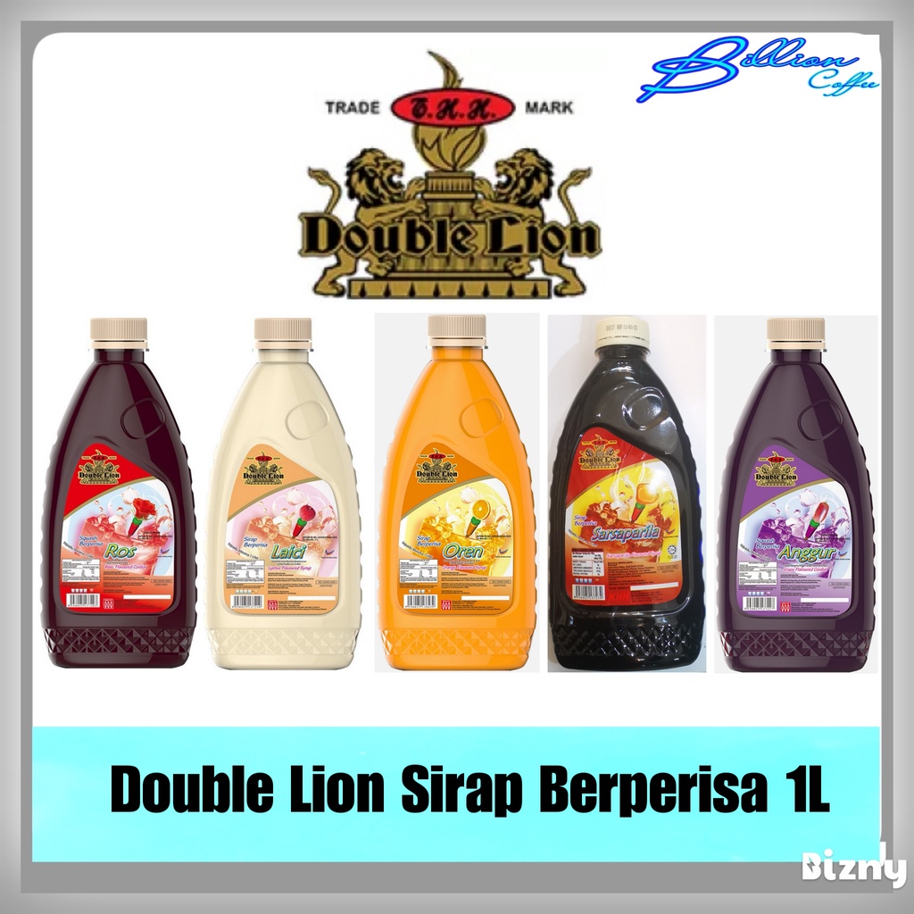 BC Double Lion Sirap Berperisa Oren 1L Flavoured Syrup Grape Rose ...