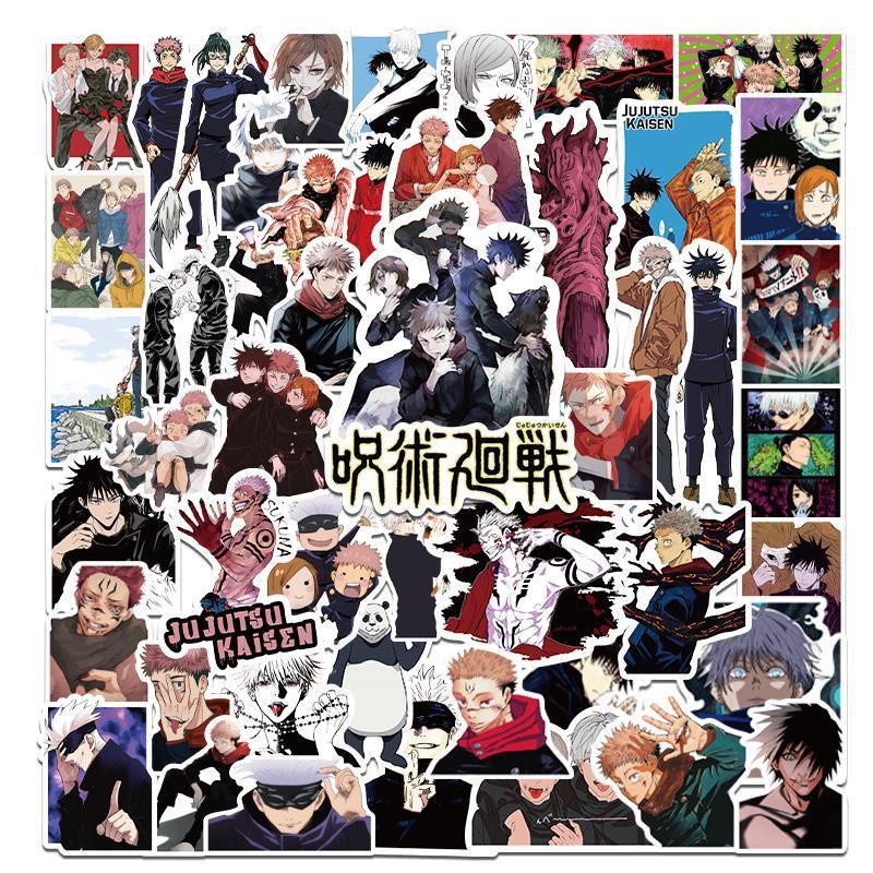 50PCS Cartoon Japanese Anime Stickers, Demon Slayer/My Hero Academy ...