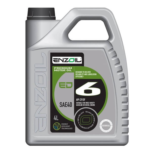 Enzoil ED6 SAE 40 API CF/SF engine oil (1 liter & 4 liter) | Shopee ...
