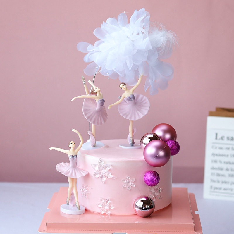 3pcs/set of princess cake decoration girl birthday cake ballet doll ...