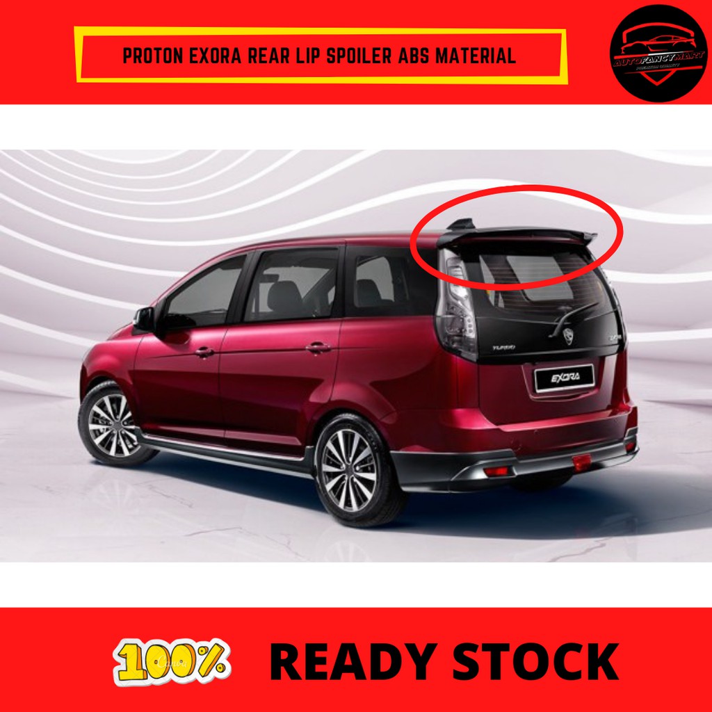 Proton Exora Rear Lip Spoiler ABS - Maroon, Brown, White, Grey, Indiana ...