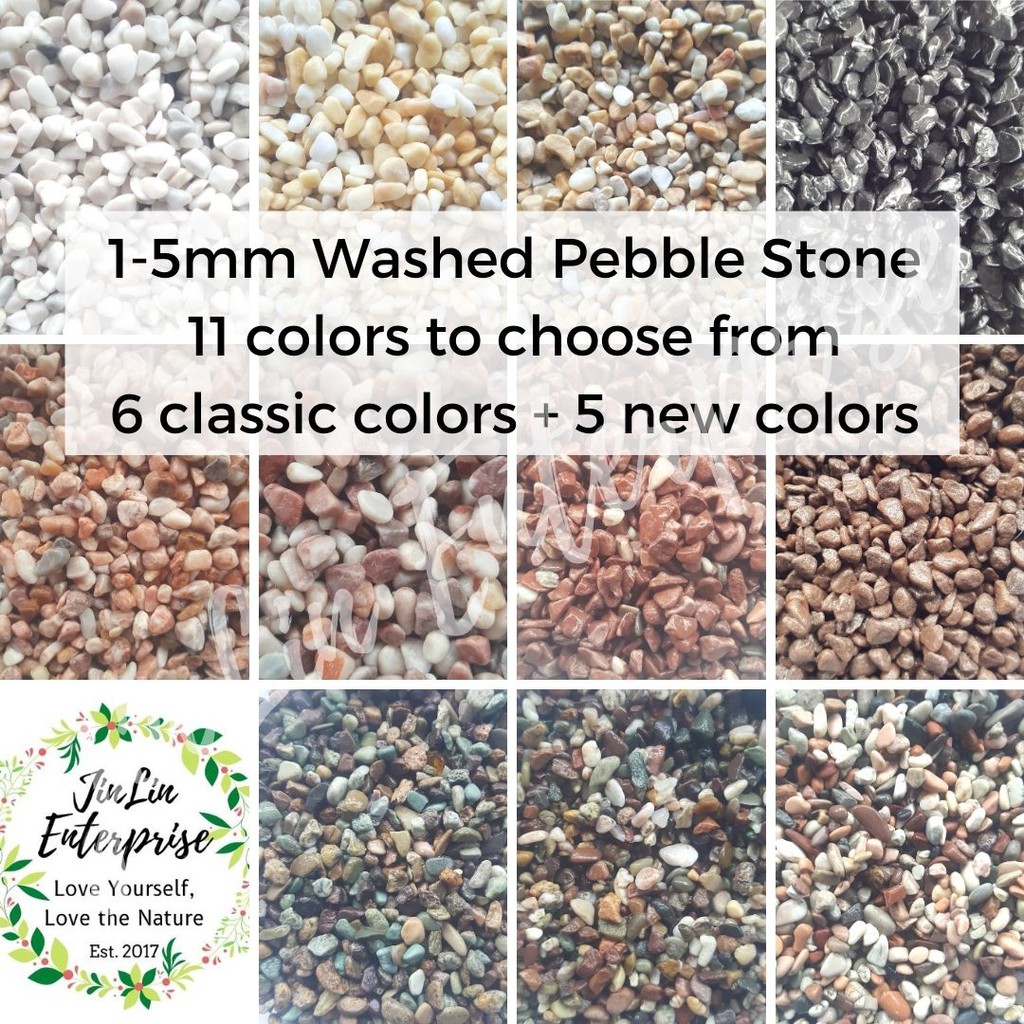 500g/Pack 1-5mm Washed Pebble Stone for Succulent and Indoor Decoration ...
