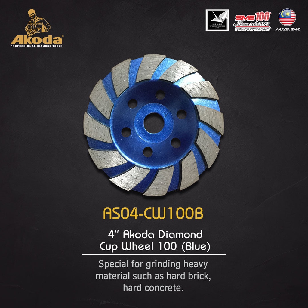 AKODA 4'' DIAMOND CUP WHEEL BLUE【READY STOCK】 | Shopee Malaysia