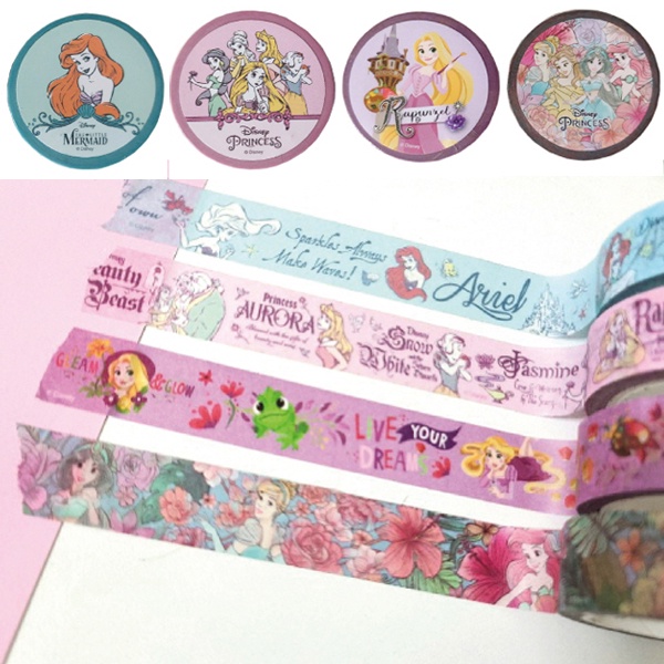 Disney Princess Masking Washi Tape Ariel Rapunzel Snow White Frozen ...