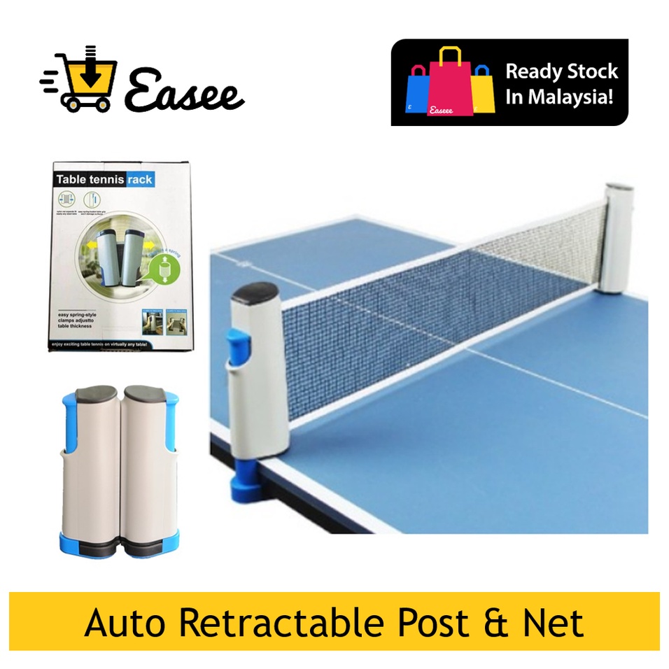 Retractable Table Tennis Post & Net, Adjustable Any Table Anywhere ...