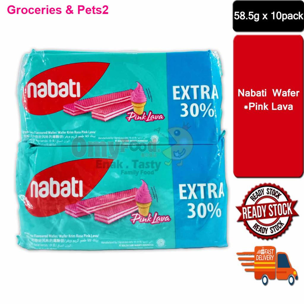 food⊙58.5g/50g x 10pcs Nabati Wafer [Richeese Cheese/Richoco Chocolate/Vanilla Milk/Pink Lava ...