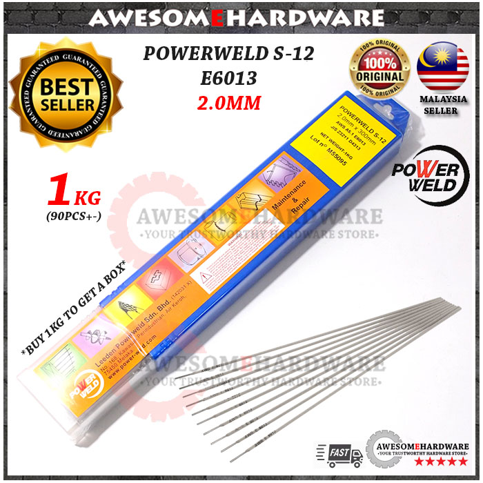 (1KG 90PCS) 2.0MM 14# POWERWELD S-12 S12 E6013 2.0MM METAL WELDING ROD ...