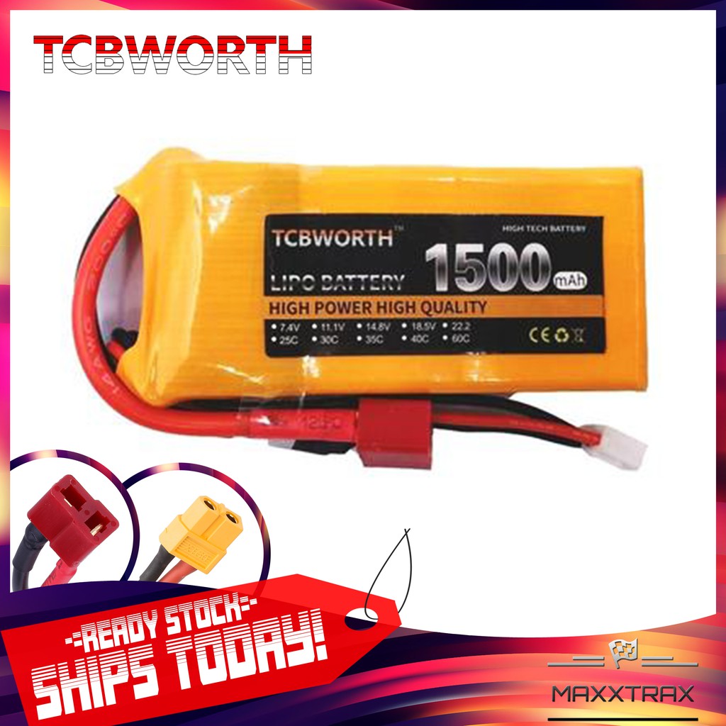 [Official TCB 30 Days Warranty] TCB 2S-6S 1500-6000mah RC Lipo Battery 2s 7.4v 3s 11.1v 4s 14.8v ...