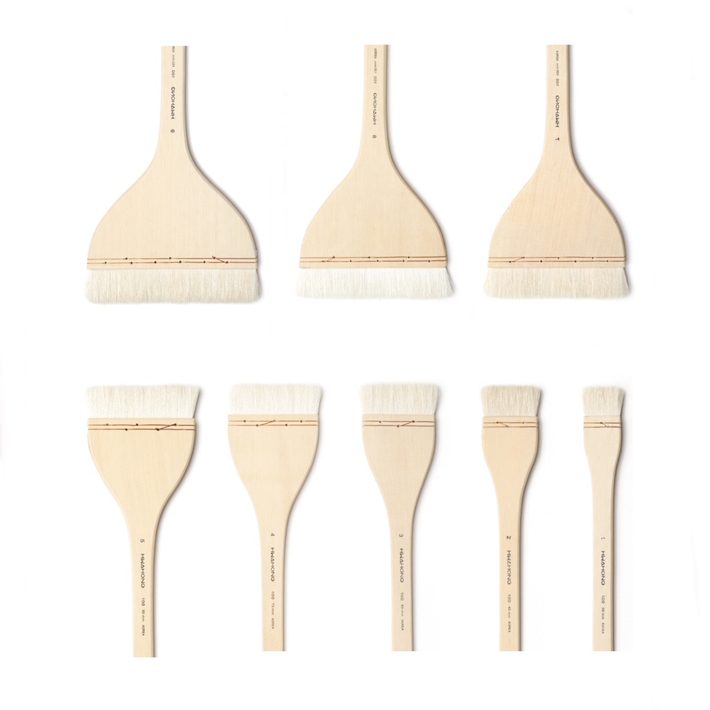 HWAHONG Artist Background Painting Paint Brushes Wide Flat Flat Brush ...