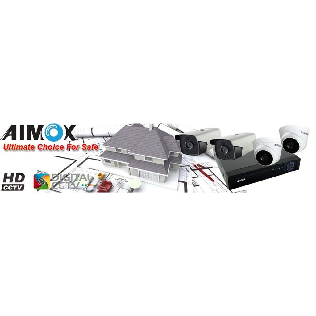 Aimox HD Security CCTV System And Camera - 4 Channel (A6404PR) | Shopee ...