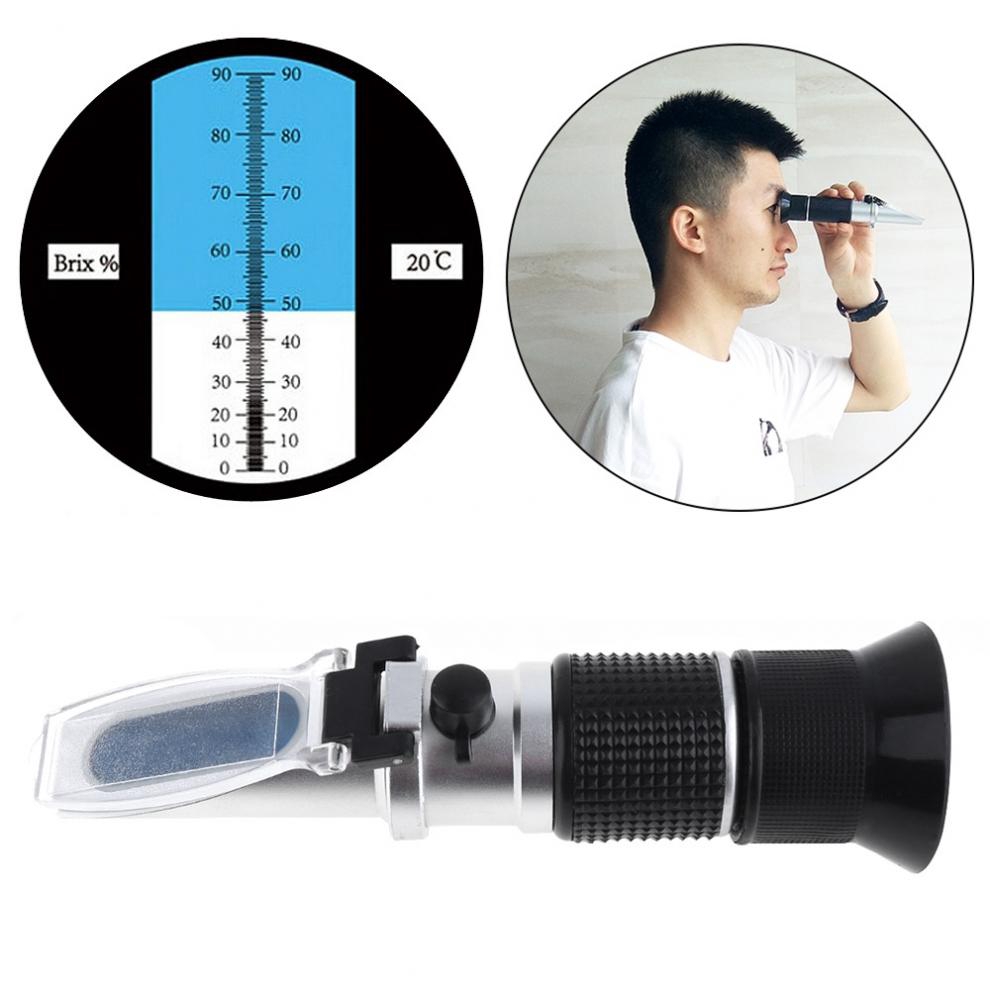 2 In 1 0-90% Brix Adjustable Sugar Beer Refractometer for Food / Fruit ...